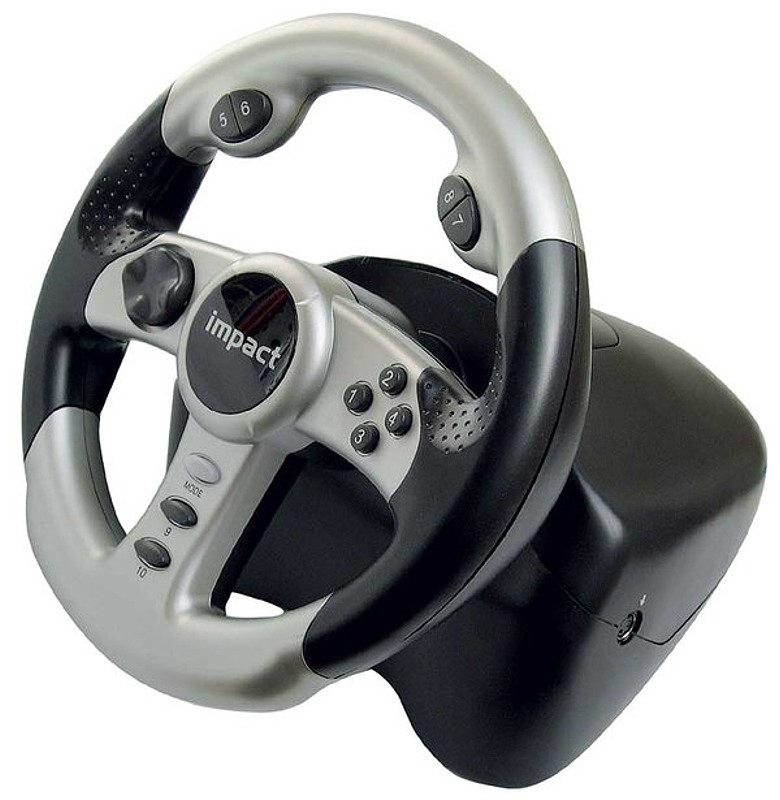 PC - Lenkrad Impact USB Vibration Racing Wheel | XJUGGLER PC Shop